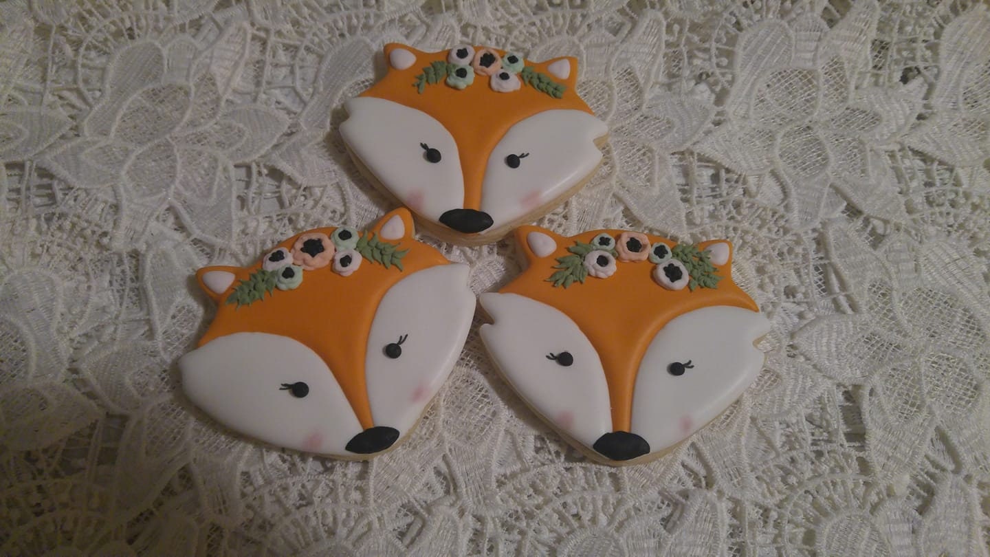 Fox Sugar Cookies, Woodland Critter Cookies, Fox Cookies, Critter ...