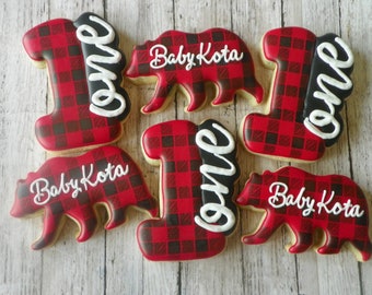 Plaid Cookies - Etsy