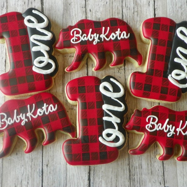 Plaid Cookies - Etsy