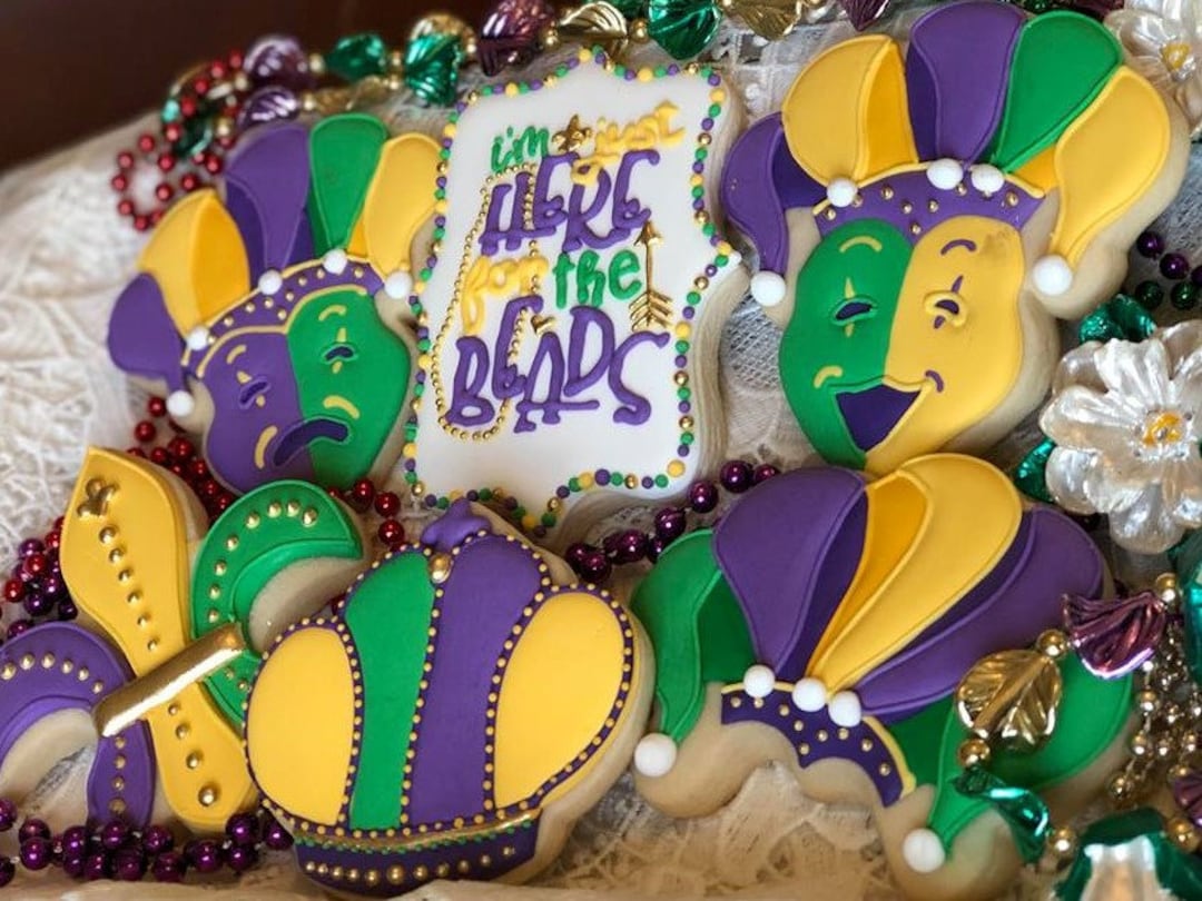 Mardi Gras Cookies, Shrove Tuesday Cookies, Fat Tuesday Cookies, Mask ...