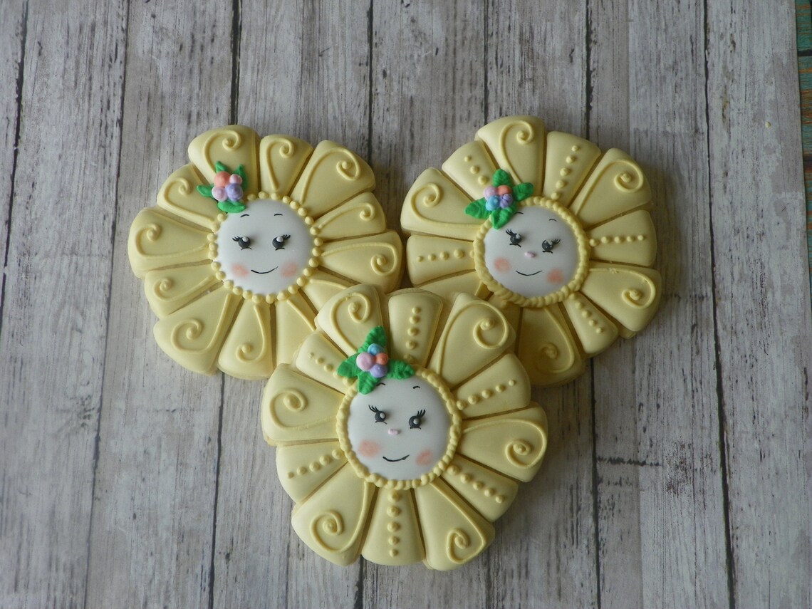 Sun Sugar Cookies Sun Cookies Spring Cookies Summer Cookies - Etsy