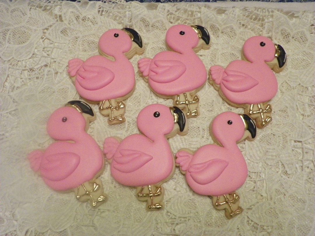 Flamingo Sugar Cookies/flamingo Cookies/flamingo Favors - Etsy