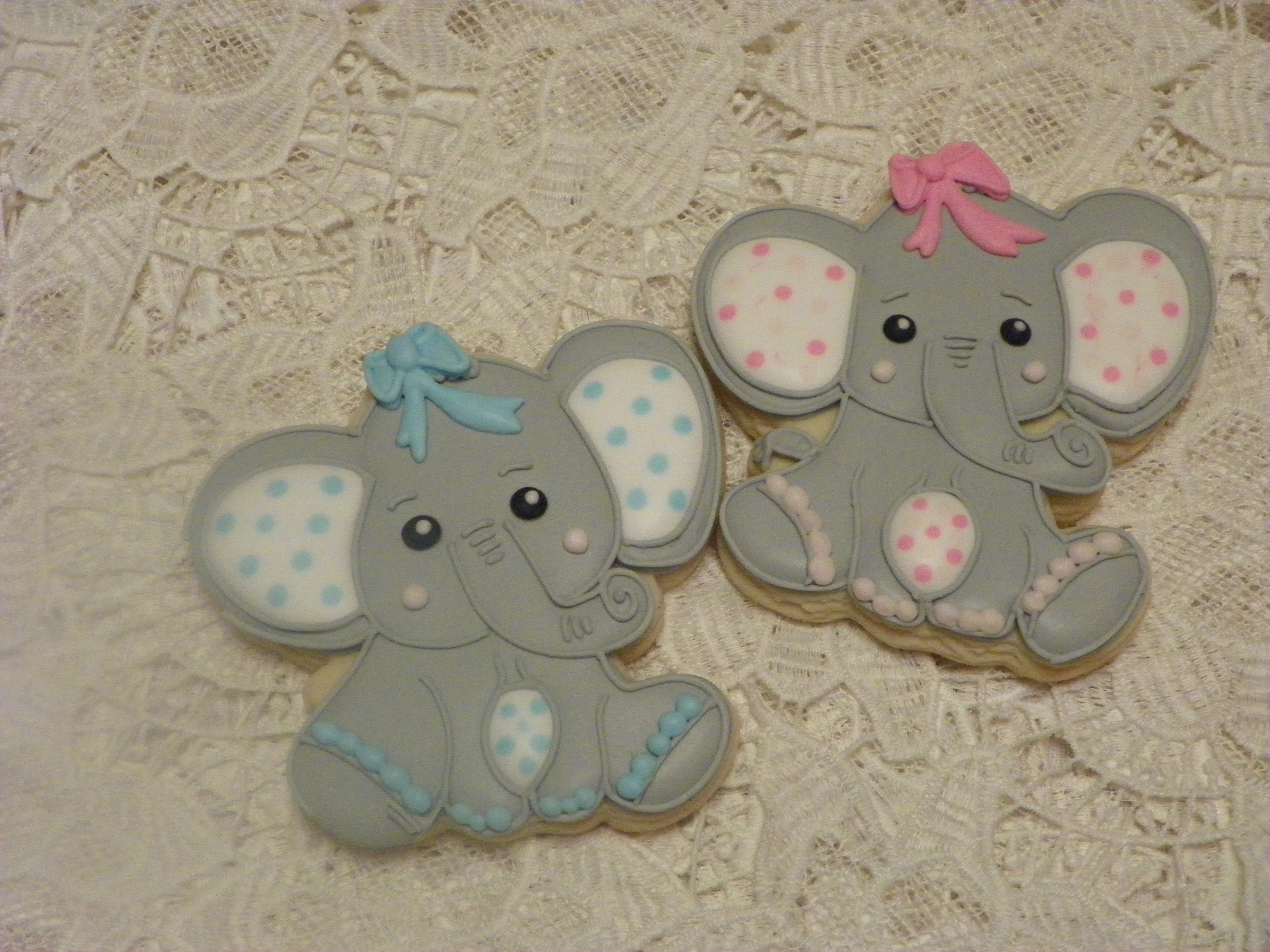 Baby Elephant Sugar Cookies/elephant Sugar Cookies/elephant Cookies ...