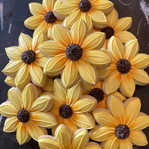 Sunflower Cookie - Etsy