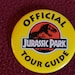Vintage Official Jurassic Park Tour Guide Button - Etsy