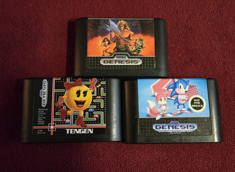 Golden Axe / Ms, Pac-man / Sonic the Hedgehog for Sega Genesis - Etsy