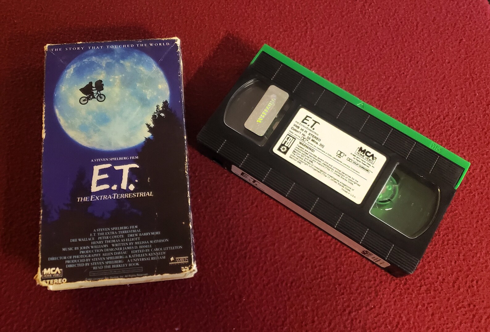 Vintage ET VHS Green and Black Tape ( Used ) - Etsy