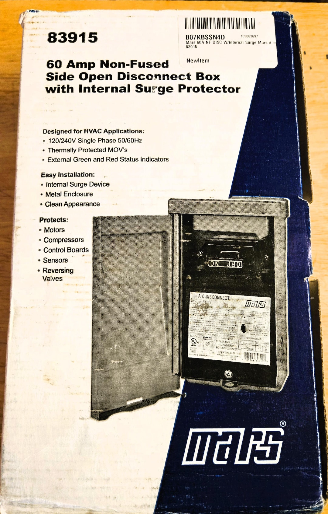 Mars 83915 60 Amp Non-fused Disconnect Box With Internal Surge ...