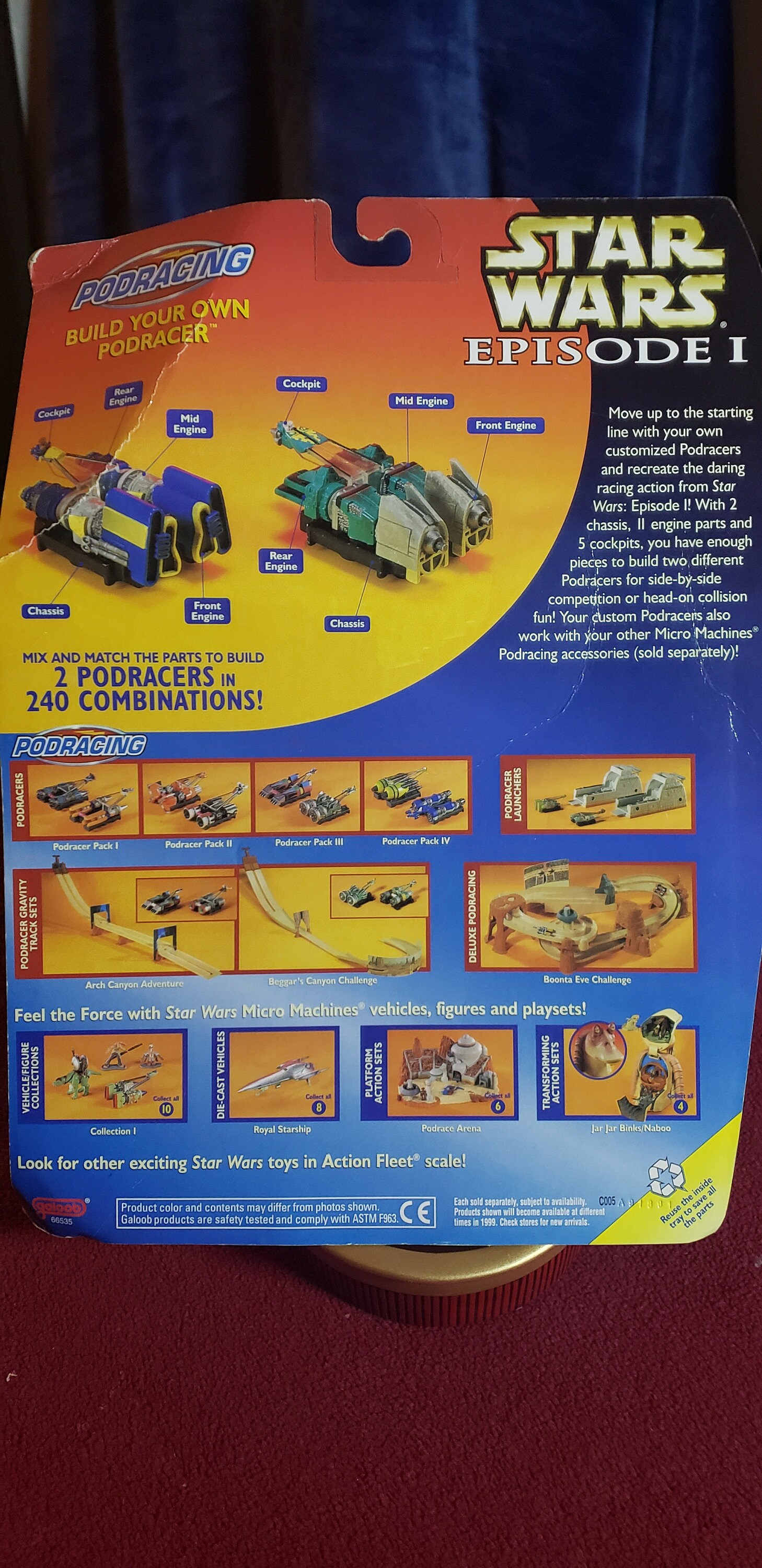 Star Wars Episode 1 Build Your Own Pod Racer Micromachines New With 240 ...