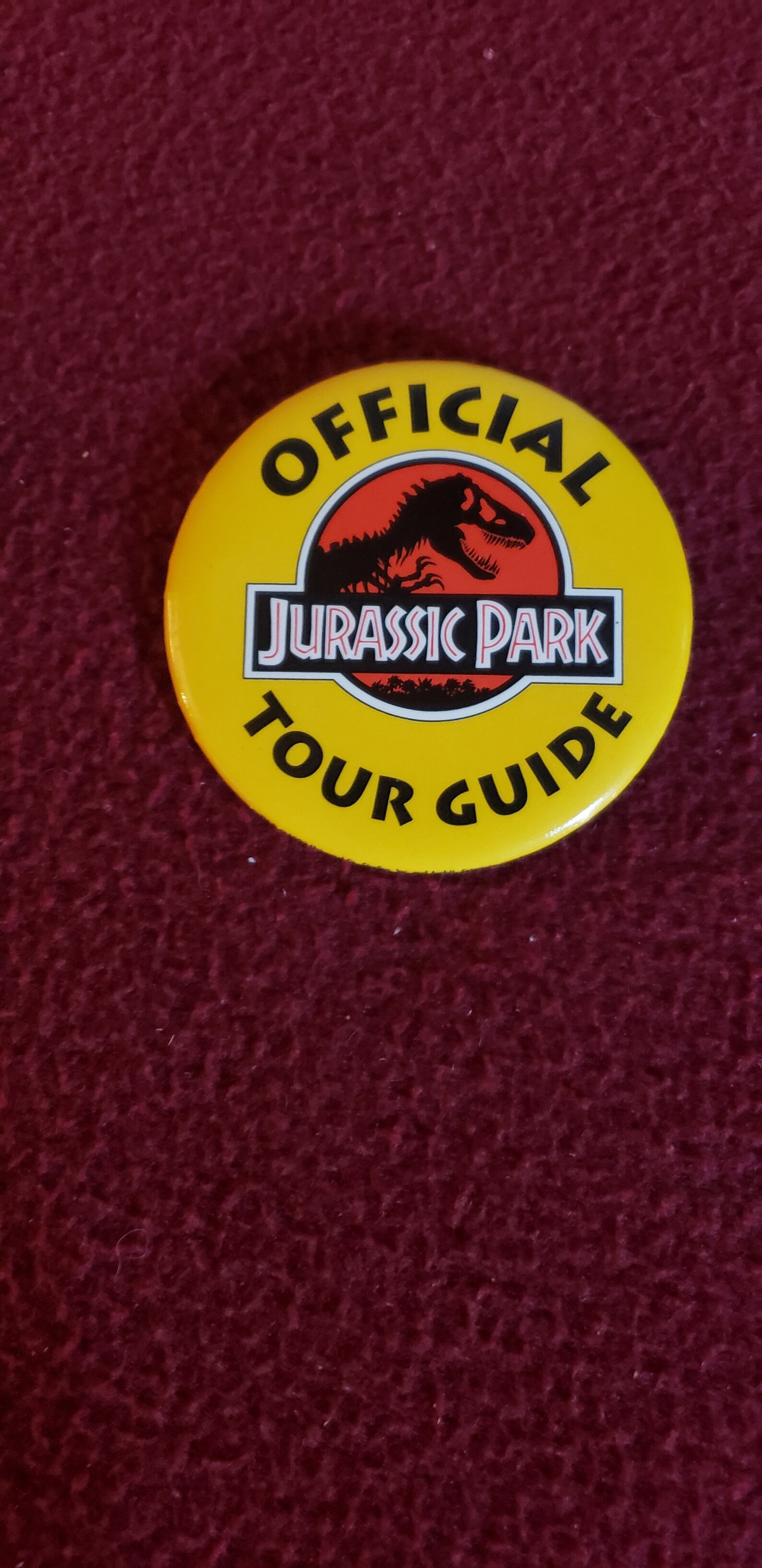 Vintage Official Jurassic Park Tour Guide Button - Etsy
