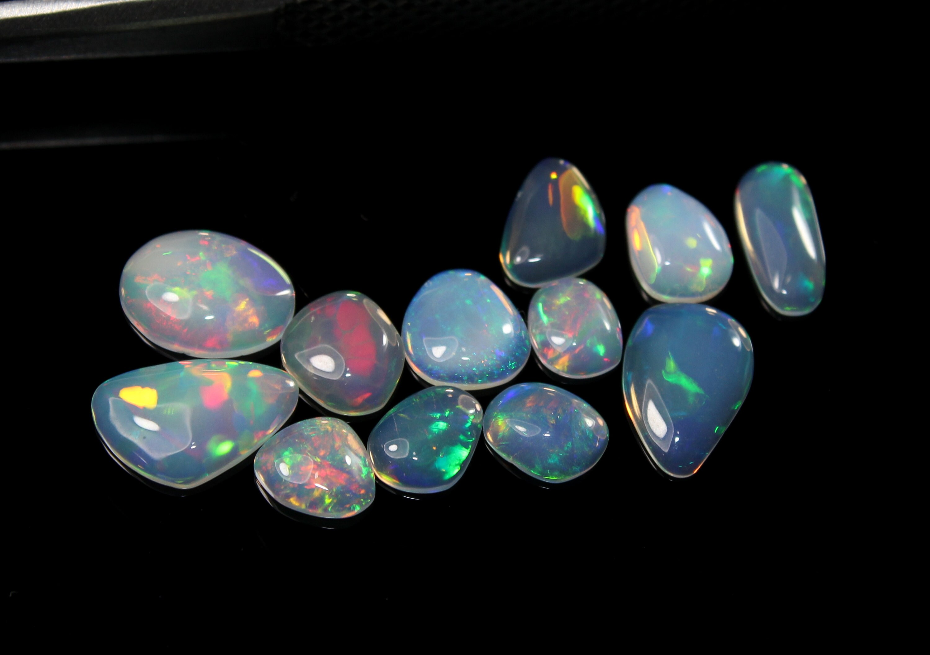 Opal Slice Natural Ethiopian Opal Cabochon Slice 12 PCs Size | Etsy