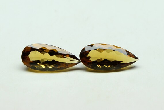 AAAA Quality Natural Beer Quartz Size 18.5x8.3x6 Mm Shape Pear | Etsy