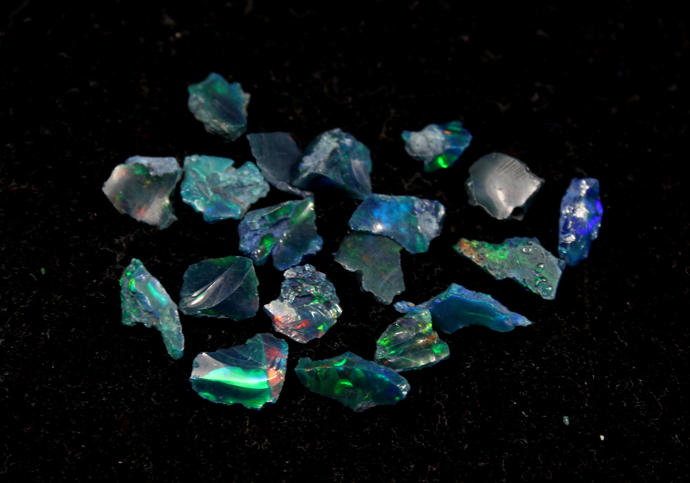 19 Stk. Schwarzer Opal roh Natürlicher Schwarzer Opal | Etsy