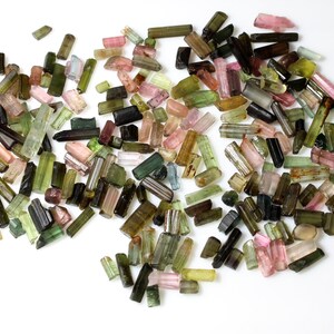 50 Pcs 100% Natural Tourmaline Rough Size 4x6 to 4x12 MM Raw Gemstone ...