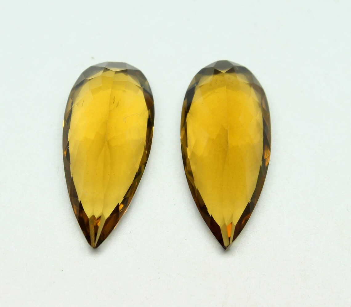 AAAA Quality Natural Beer Quartz Size 18.5x8.3x6 Mm Shape Pear | Etsy