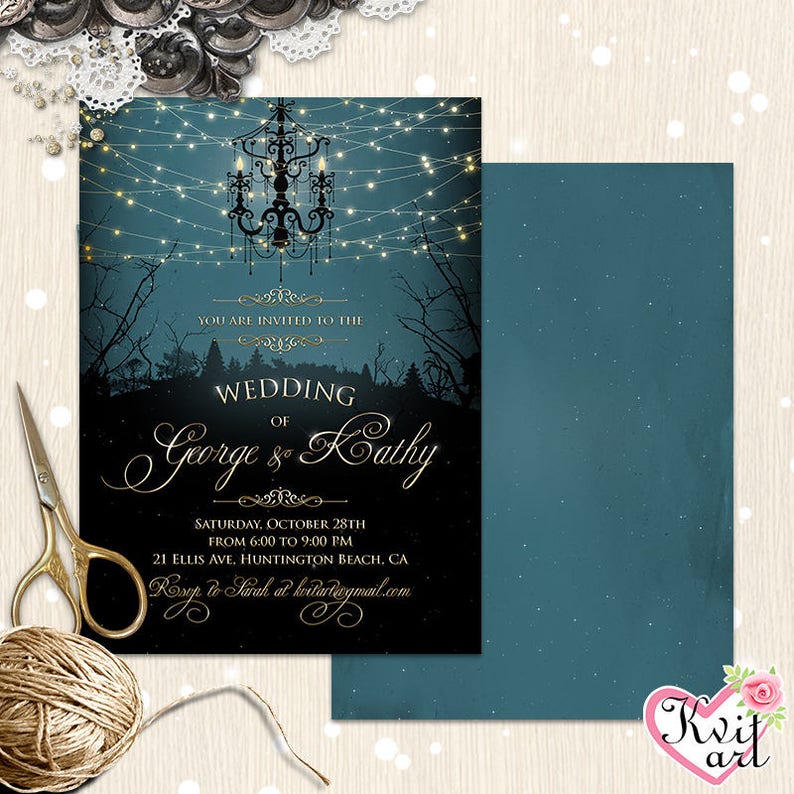 Gothic Wedding Invitation Set. Goth Printable Stationery Kit. - Etsy