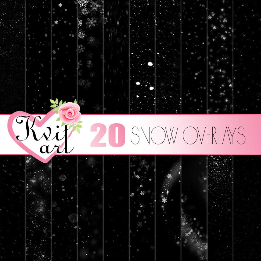 Snowfall Overlay Set. 20 PNG Files. Instant Download. Snow Sparkle ...
