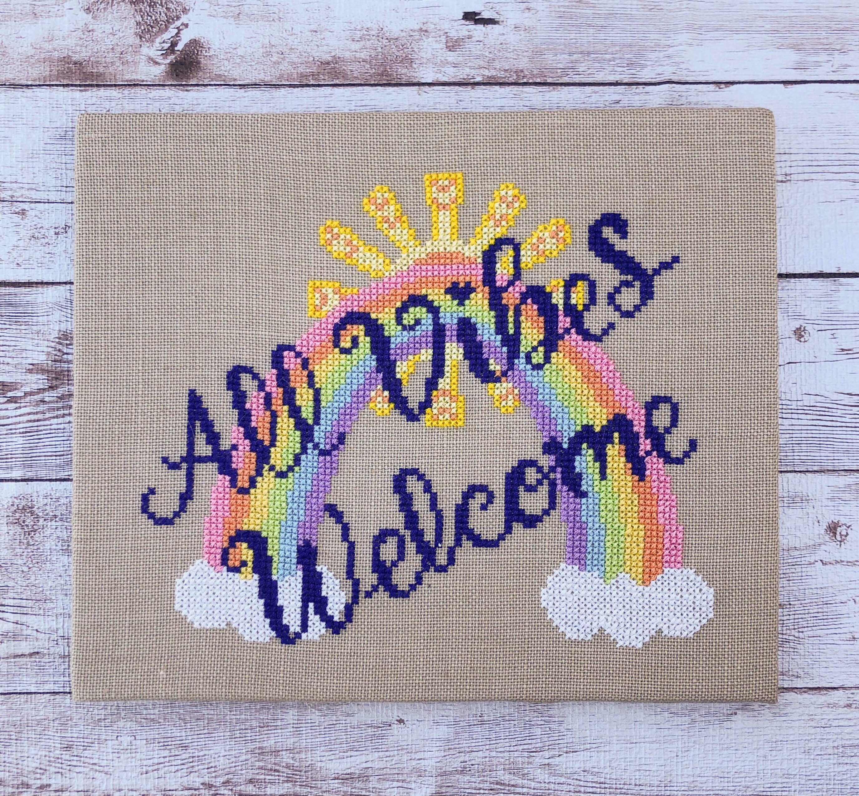 All Vibes Welcome - Inclusive Cross Stitch Pattern - Fairy Floss ...