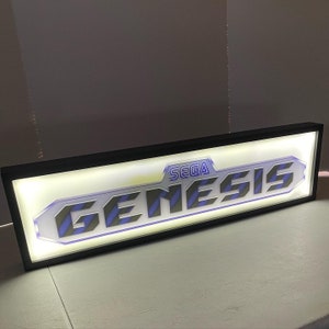 Sega Genesis Backlit Sign 8x29” - Etsy