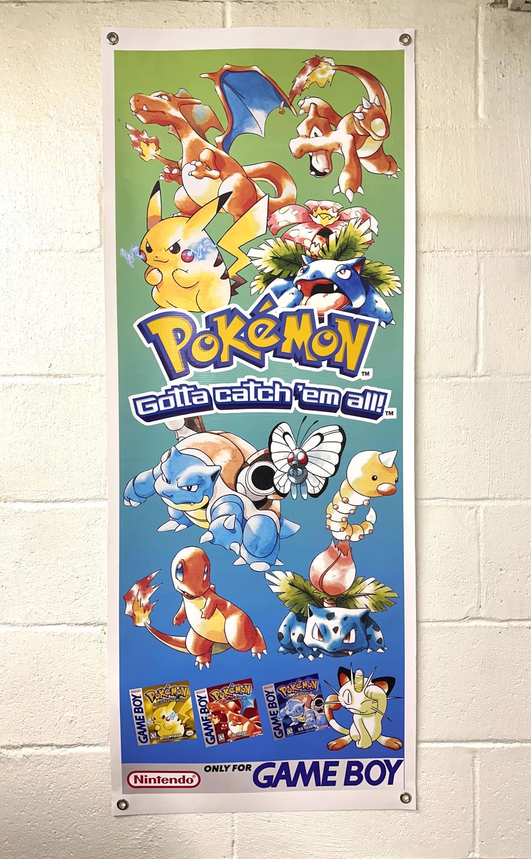 Pokémon Gameboy Banner 20x48” - Etsy