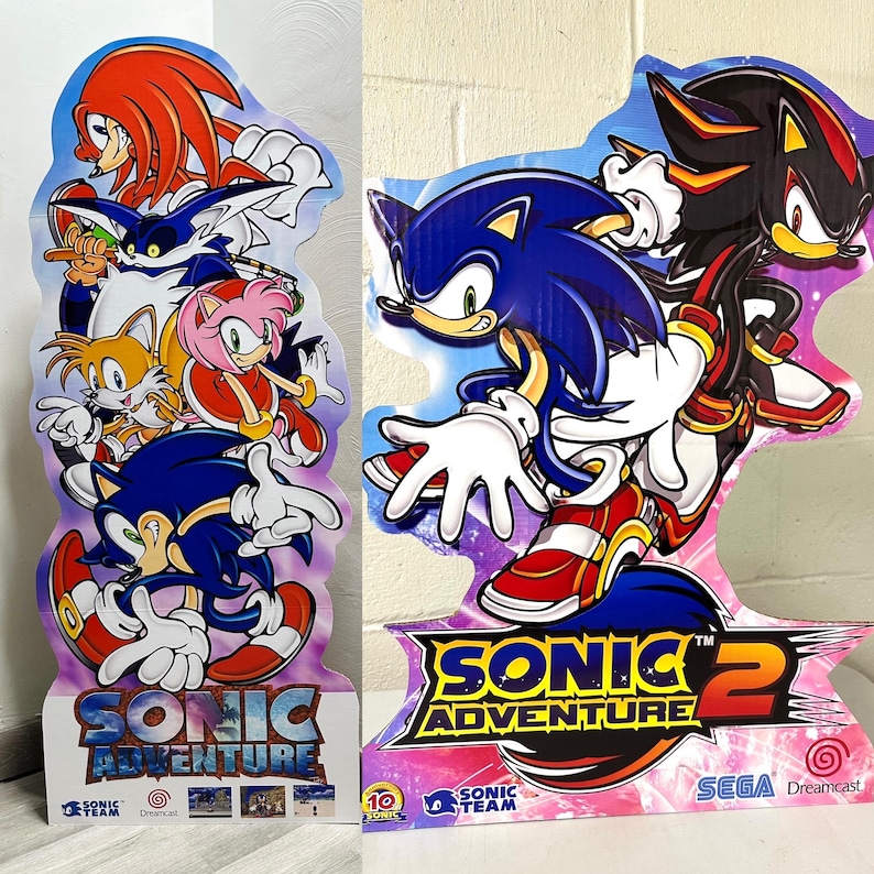 Sonic Adventure Standee 2-pack - Sega Dreamcast - Etsy