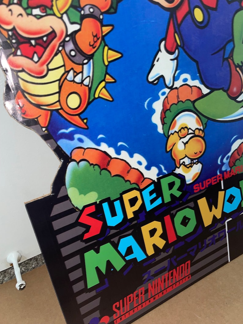 Super Mario World Standee - Snes Nintendo Sign - Etsy