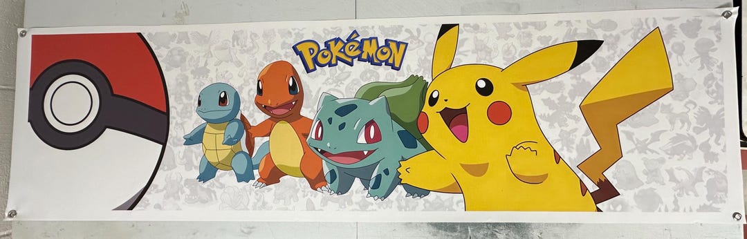 Pokémon Vintage Repro Promo Banner 18.5x72” - Etsy
