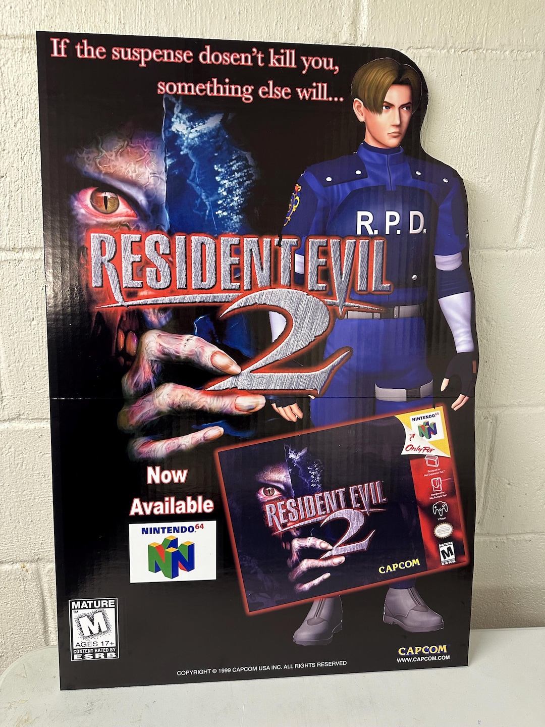 Resident Evil 2 N64 Standee - Nintendo Sega Capcom Sign - Etsy
