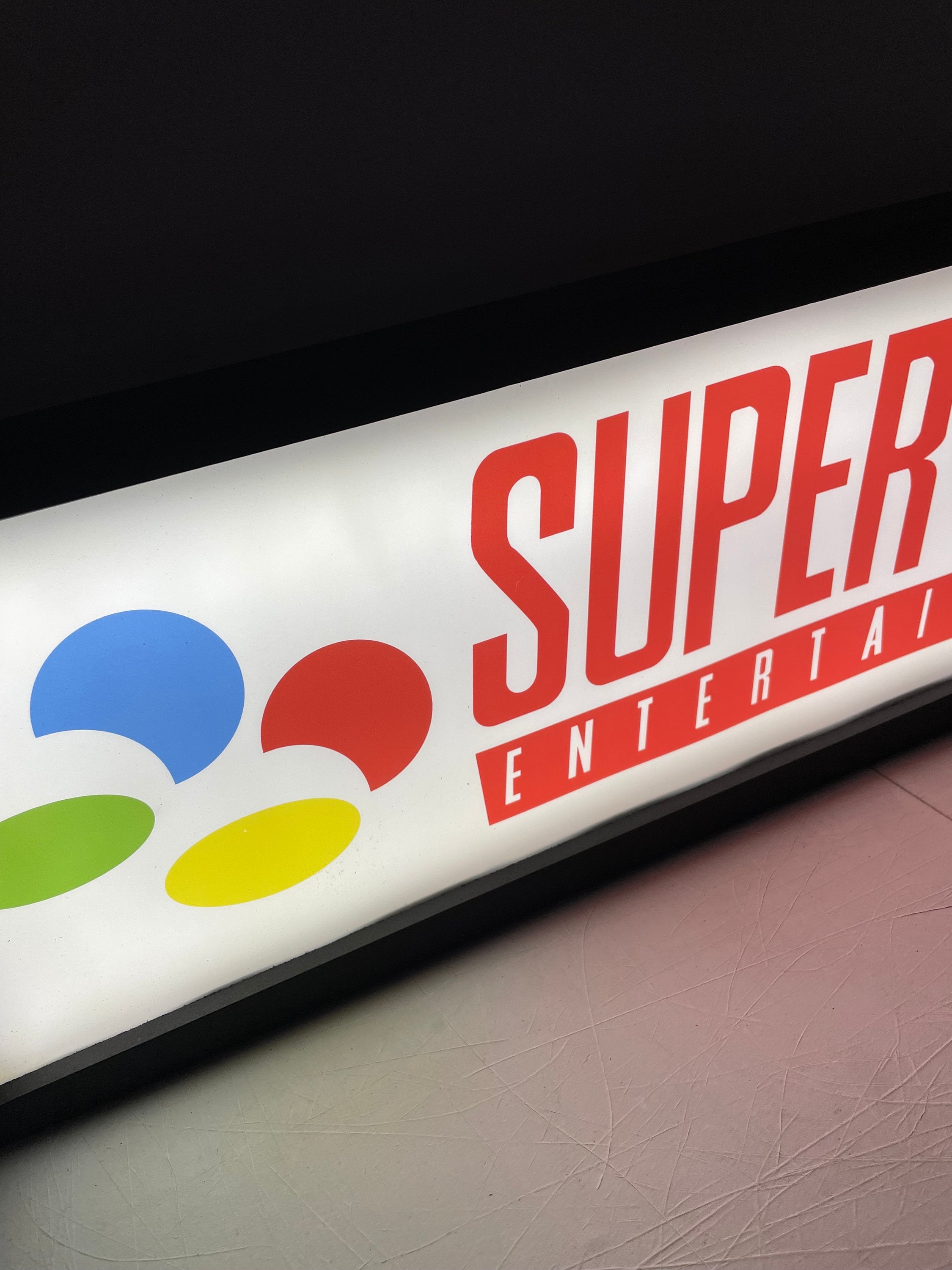 Super Nintendo Snes Backlit Sign 8x29 - Etsy