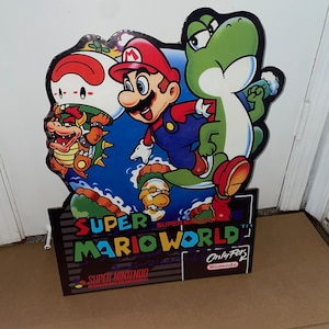 Super Mario World Standee - Snes Nintendo Sign - Etsy
