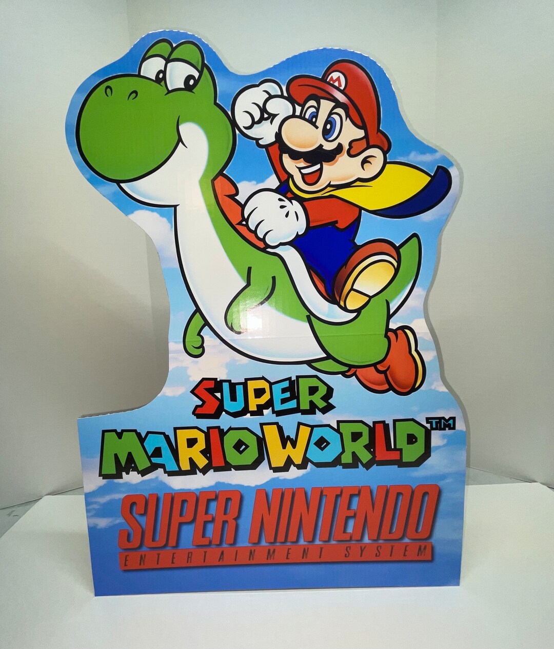 Super Mario World Repro Standee - Snes Nintendo Sign - Etsy