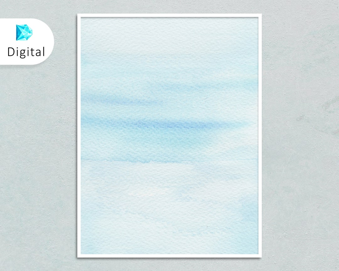Blue Watercolor Painting Relaxing Bedroom Art Modern Wall - Etsy