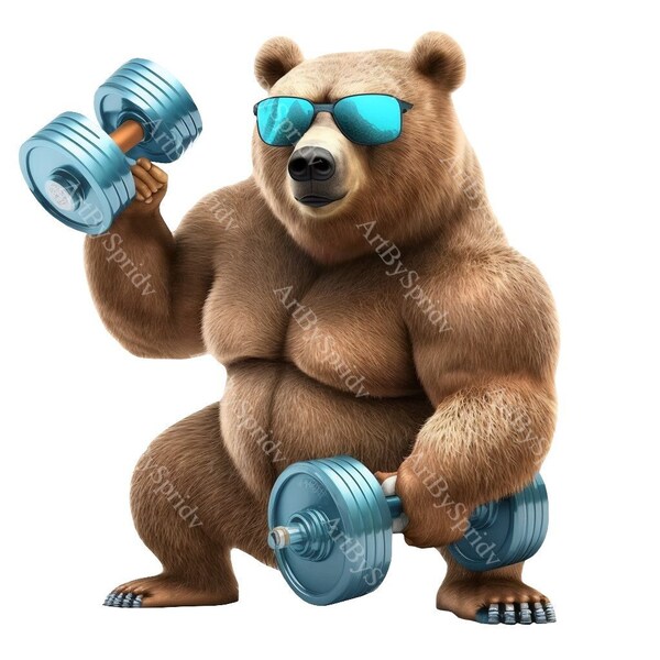 Muscle Teddy Bear - Etsy