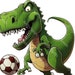 Cute Football T-rex Dinosaur Clipart,transparent PNG Clip Art,digital ...