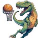 Cute Basketball T-rex Dinosaur Clipart,transparent PNG Clip Art,digital ...