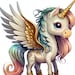 Cute Flying Unicorn With Wings PNG, Animal Clipart,kids Cartoon Design ...
