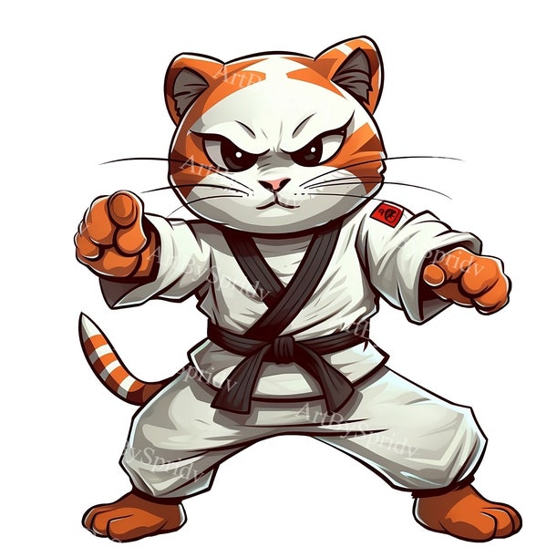 Cute Karate Clipart - Etsy