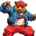 Breakdancing Bear Clipart PNG, Urban Style Bear in Hip Hop Outfit ...