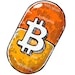 Bold Bitcoin Pill Clipart, Orange Cryptocurrency Capsule Clip Art for ...