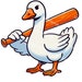 Sassy Goose With Bat PNG Clipart-funny Cartoon Goose With Attitude ...