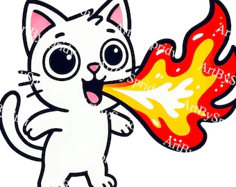 fire breathing cat
