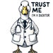 Funny Duck Doctor Clipart Transparent PNG | Duck in Lab Coat | Trust Me ...