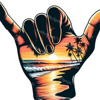 Shaka Hand Sign SVG: Hang Loose Shirt Design (digital Download) - Etsy