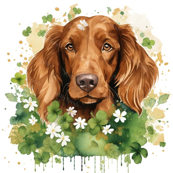 Irish Setter Art - Etsy