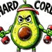 Hardcore Avocado With Dumbbells PNG Clipart, Fitness Workout Avocado Illustration, Funny Sport ...