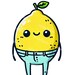 Adorable Lemon Transparent PNG Clipart With Green Sprout,cute Kawaii ...