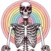Edgy Skeleton Clipart With Heart Sunglasses - PNG for DTG T-shirt, Mug ...