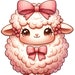 Adorable Fluffy Sheep Clipart Cute Farm Animal PNG Kids Room Decor ...