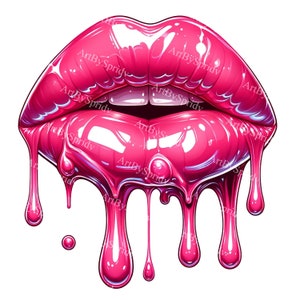how to draw drippy lips