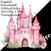 Fairy Tale Princess Castle Clipart – Pink Watercolor Castle ...